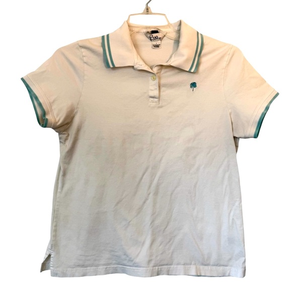 Lilly Pulitzer | Tops | Vintage Lilly Pulitzer White Polo Shirt Womens ...